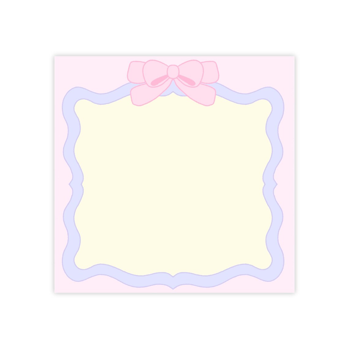 Charming Pink Bow Post-it® Note Pads, Cute Sticky Notes, Kawaii Office ...