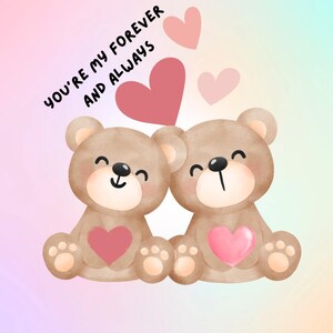 Cute Bear Couple Kiss-cut Stickers for Love Notes, Scrapbooking, Gift ...