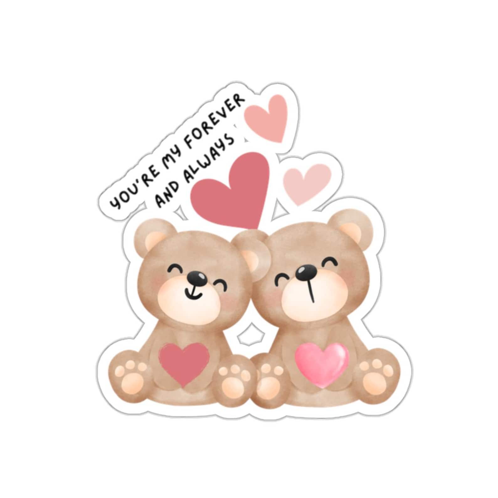 Cute Bear Couple Kiss-cut Stickers for Love Notes, Scrapbooking, Gift ...