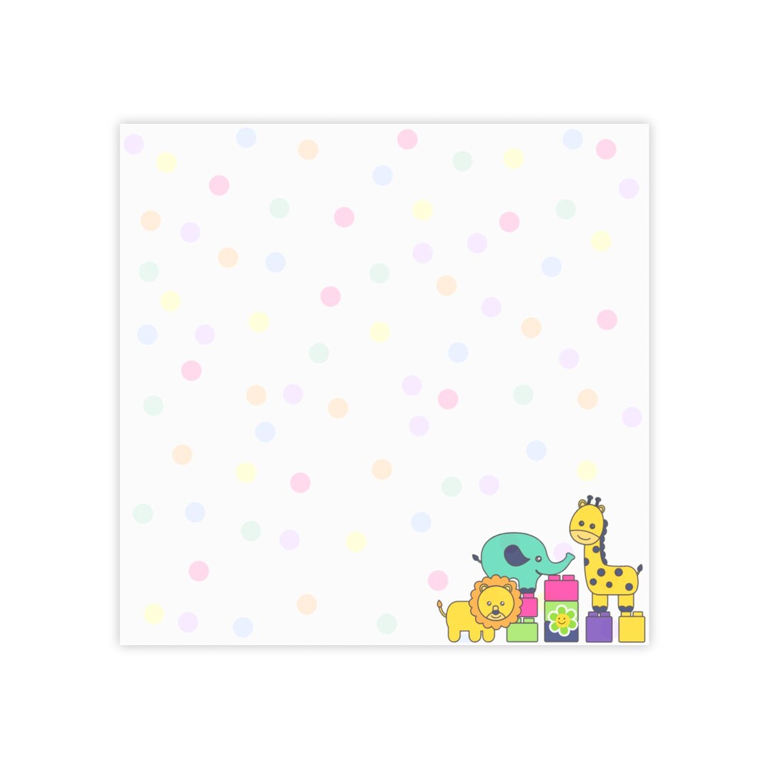 Cute Animal Post-it Notes Pad, Colorful Note Pad for Kids, Baby Shower ...