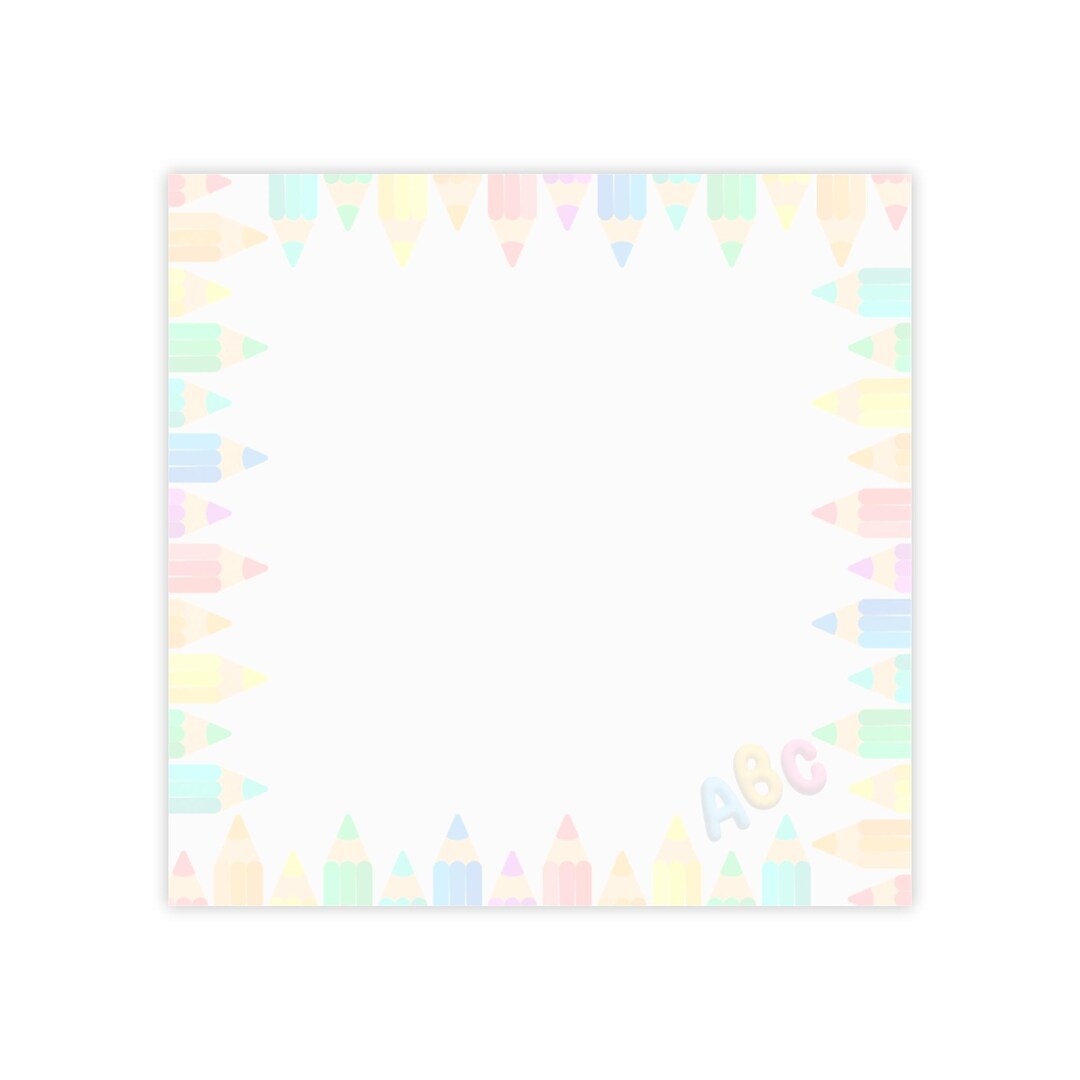Pastel Crayon-themed Sticky Note Pads, School Supplies, Creative ...