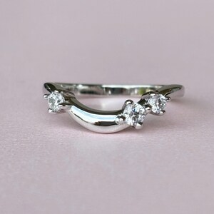 Wedding Band Curved Band Curve Ring Stacking Band Anniversary Ring ...