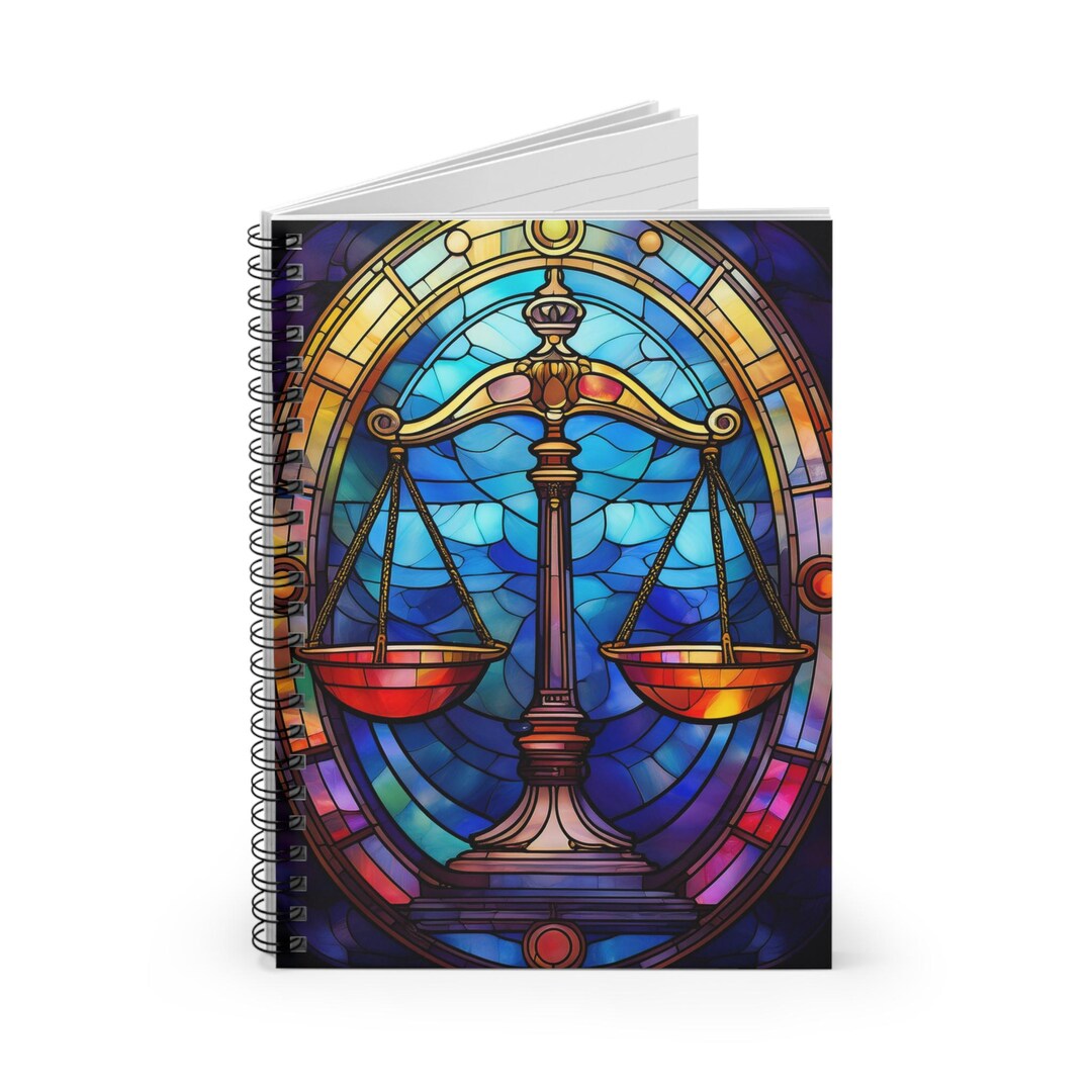 Libra Scales Spiral Notebook - Ruled Line - Etsy