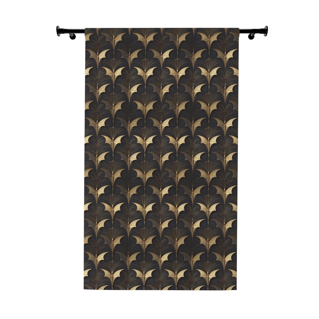 Art Deco Bat Wing Design Blackout Window Curtains (1 Piece) - Etsy