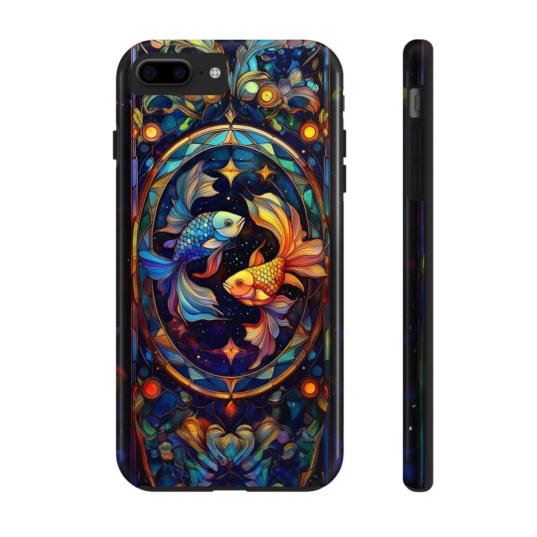 Pisces Stained Glass Style Tough Phone Cases - Iphone, Samsung, Apple ...