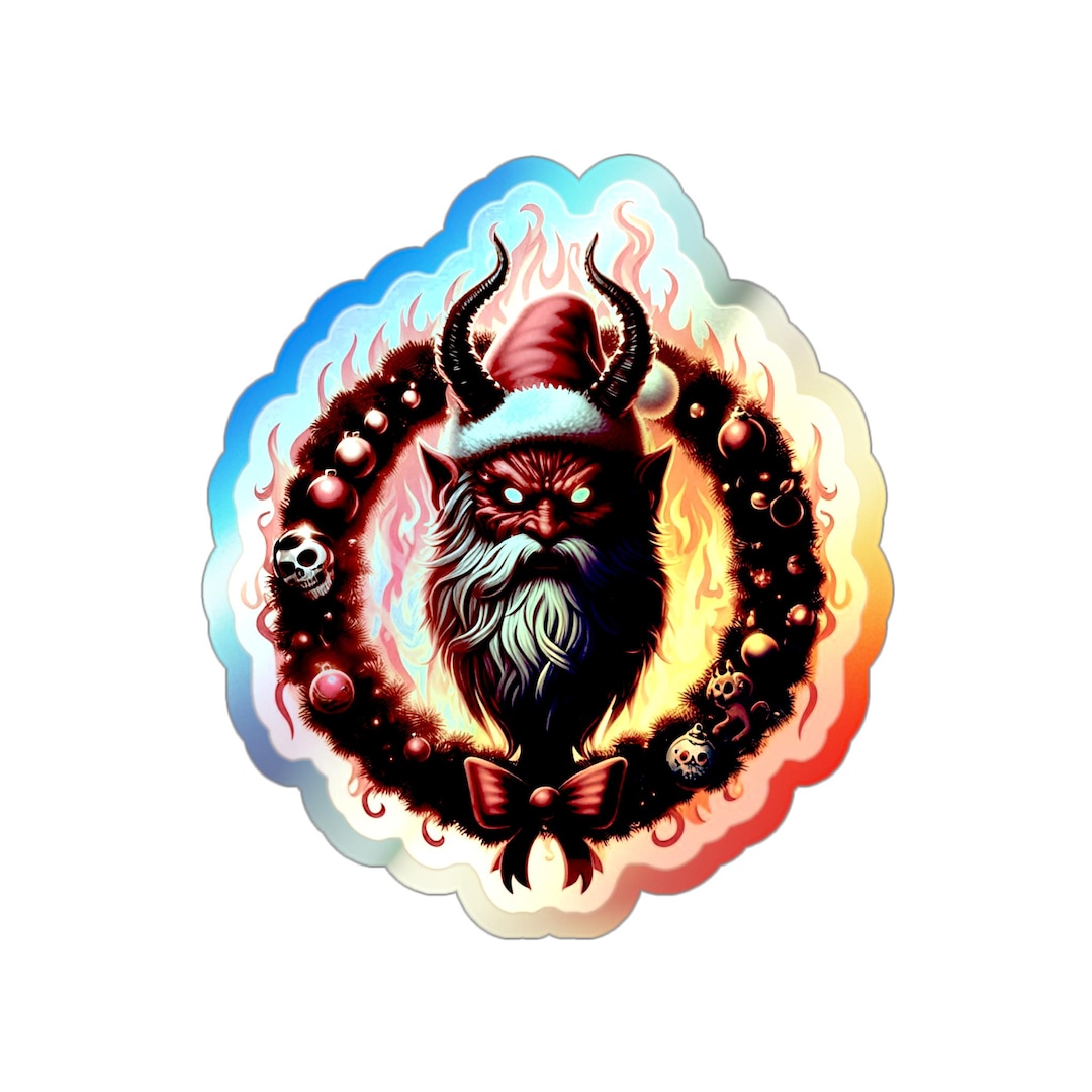 Krampus Holographic Die-cut Stickers - Etsy