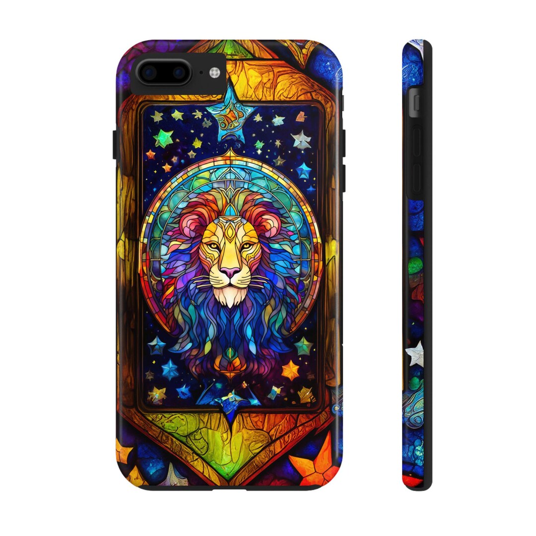Leo Lion Zodiac Stained Glass Style Tough Phone Cases for Samsung ...