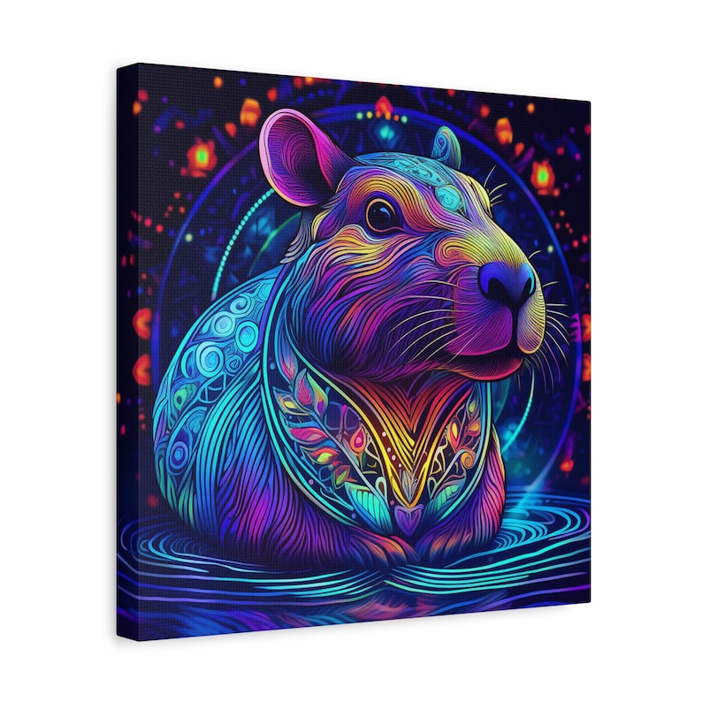 Capybara Alebrije Matte Canvas, Stretched - Multiple Size Options - Etsy