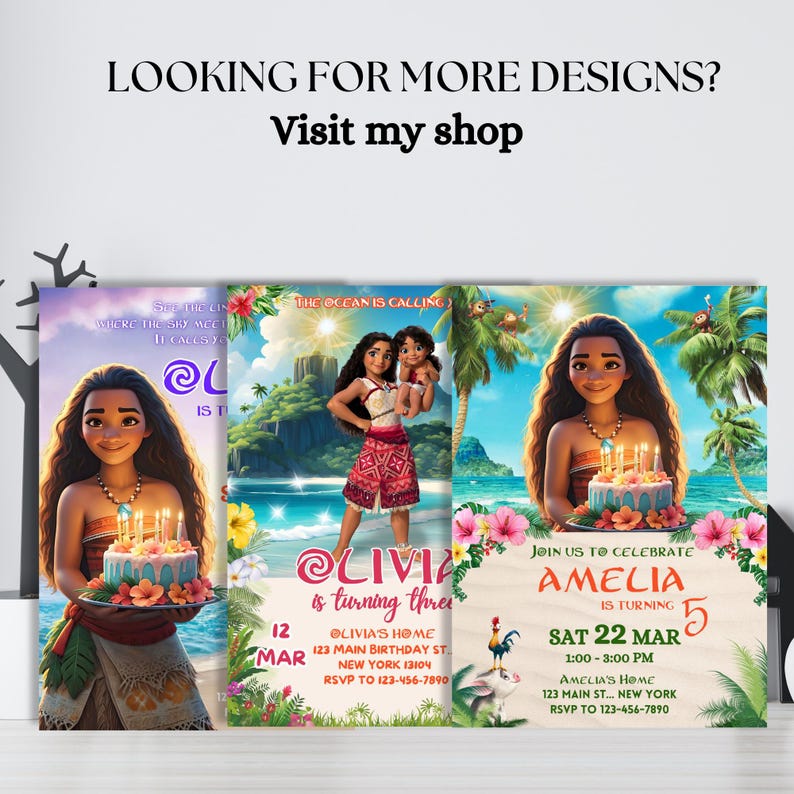 Editable Moana Hawaiian Birthday Invitation - Ocean Adventure - Instant ...