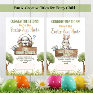 Easter Egg Hunt Award Certificates | Printable Easter Reward Cards ...
