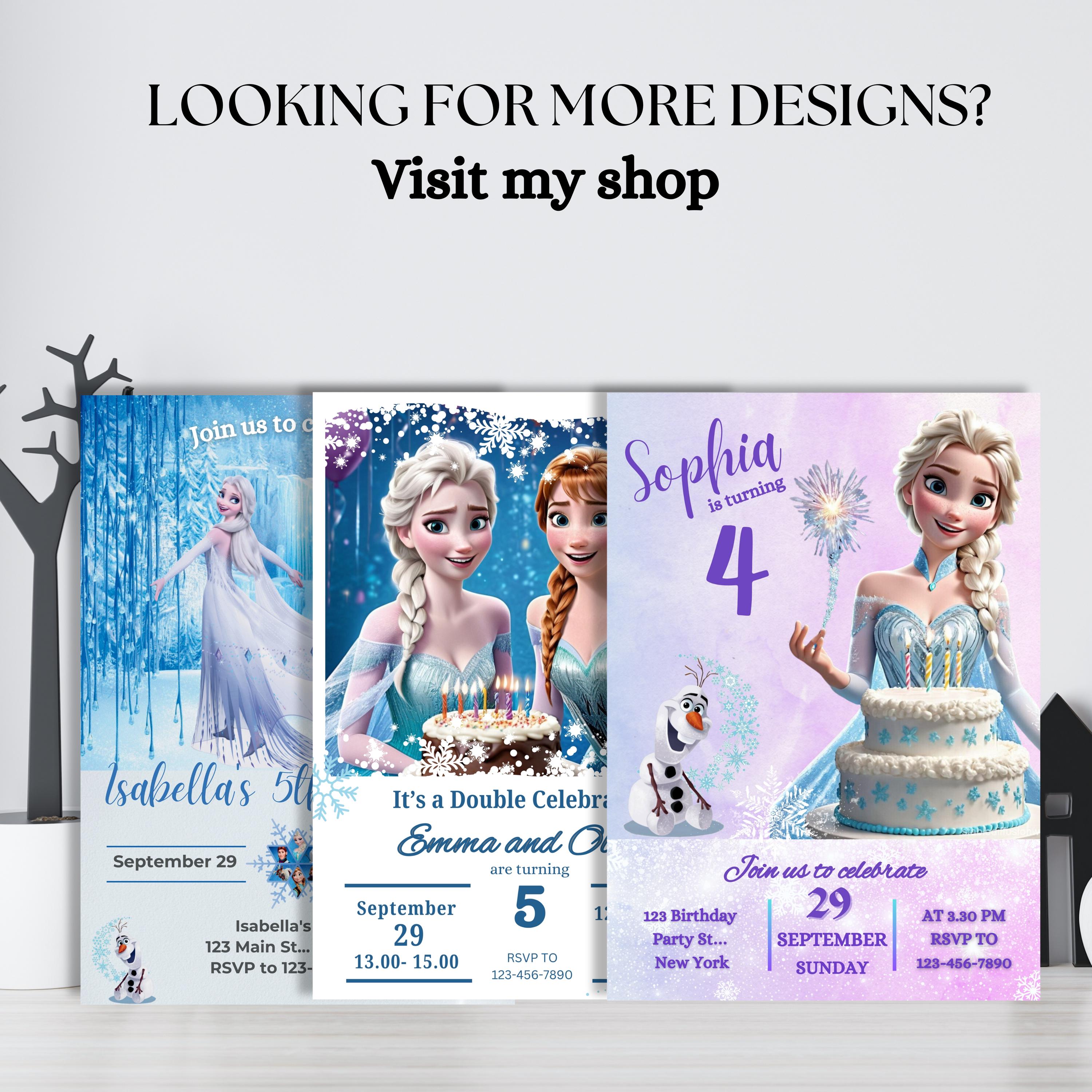 Frozen Elsa Anna Birthday Invitation Digital Fall Themed Party Invite ...