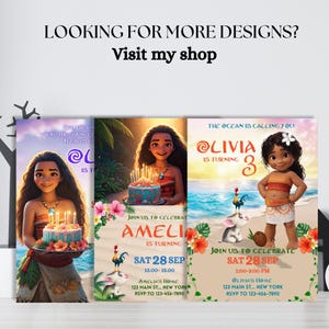 Moana Birthday Invitation - Moana Double Celebration - Editable Digital ...