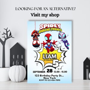 Spidey Invitation Spidey and His Amazing Friends Birthday Invitation ...