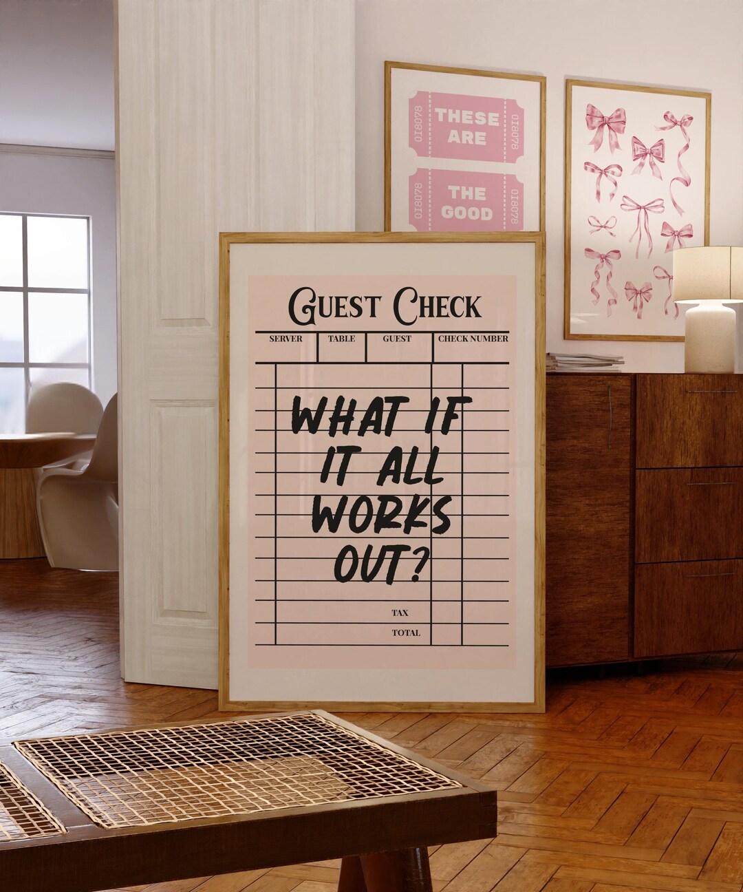 Guest Check Wall Art, What If It All Works Out Poster, Digital Download ...