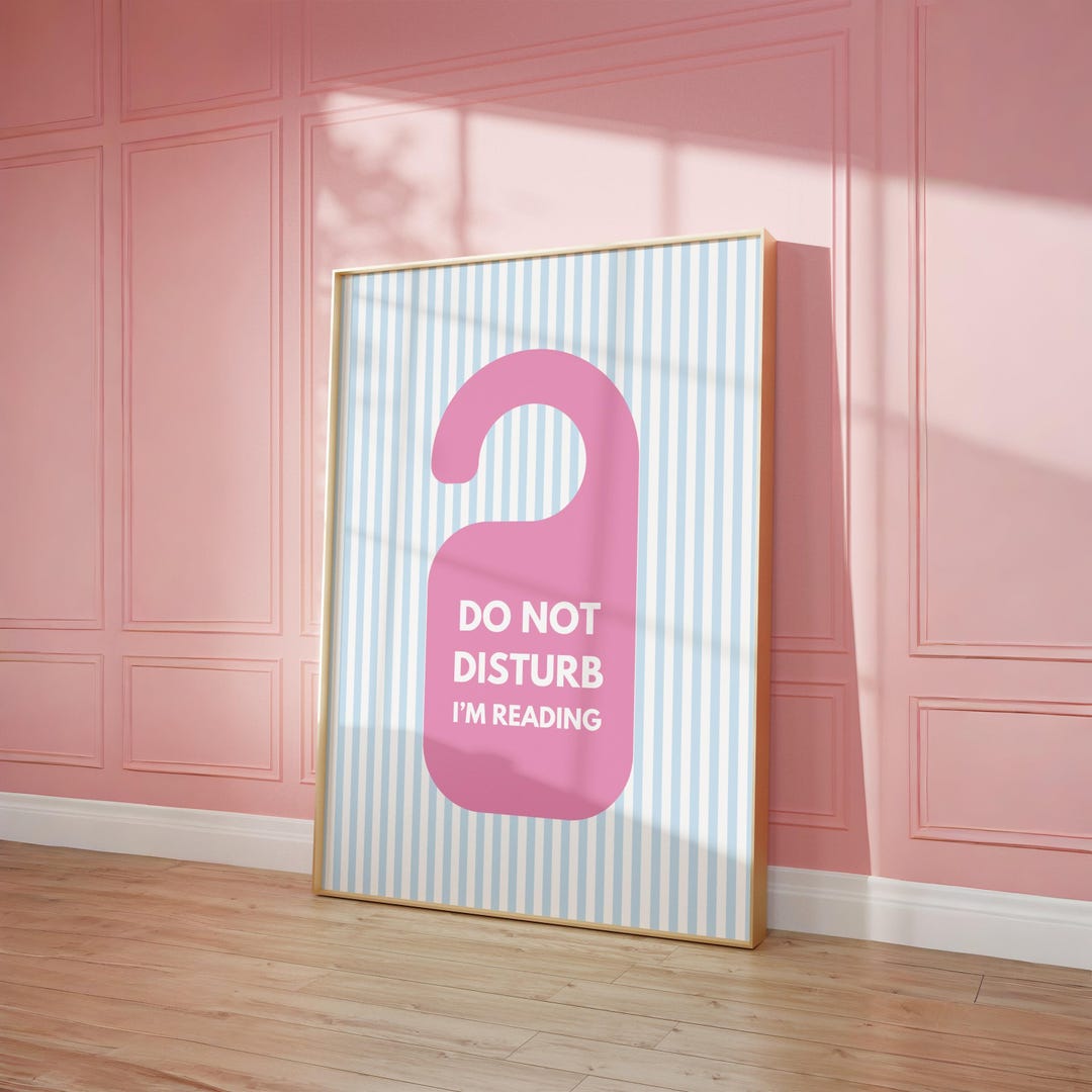 Do Not Disturb I'm Reading Print, Trendy Bookish Poster, Cute Bookshelf ...