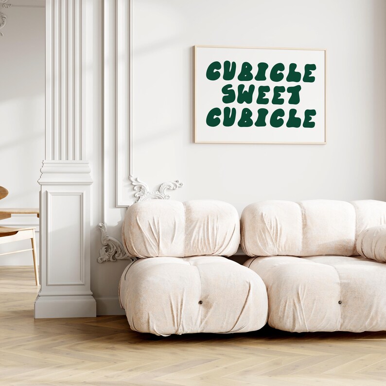 Cubicle Sweet Cubicle Print, Digital Download, Cubicle Decor, Trendy ...