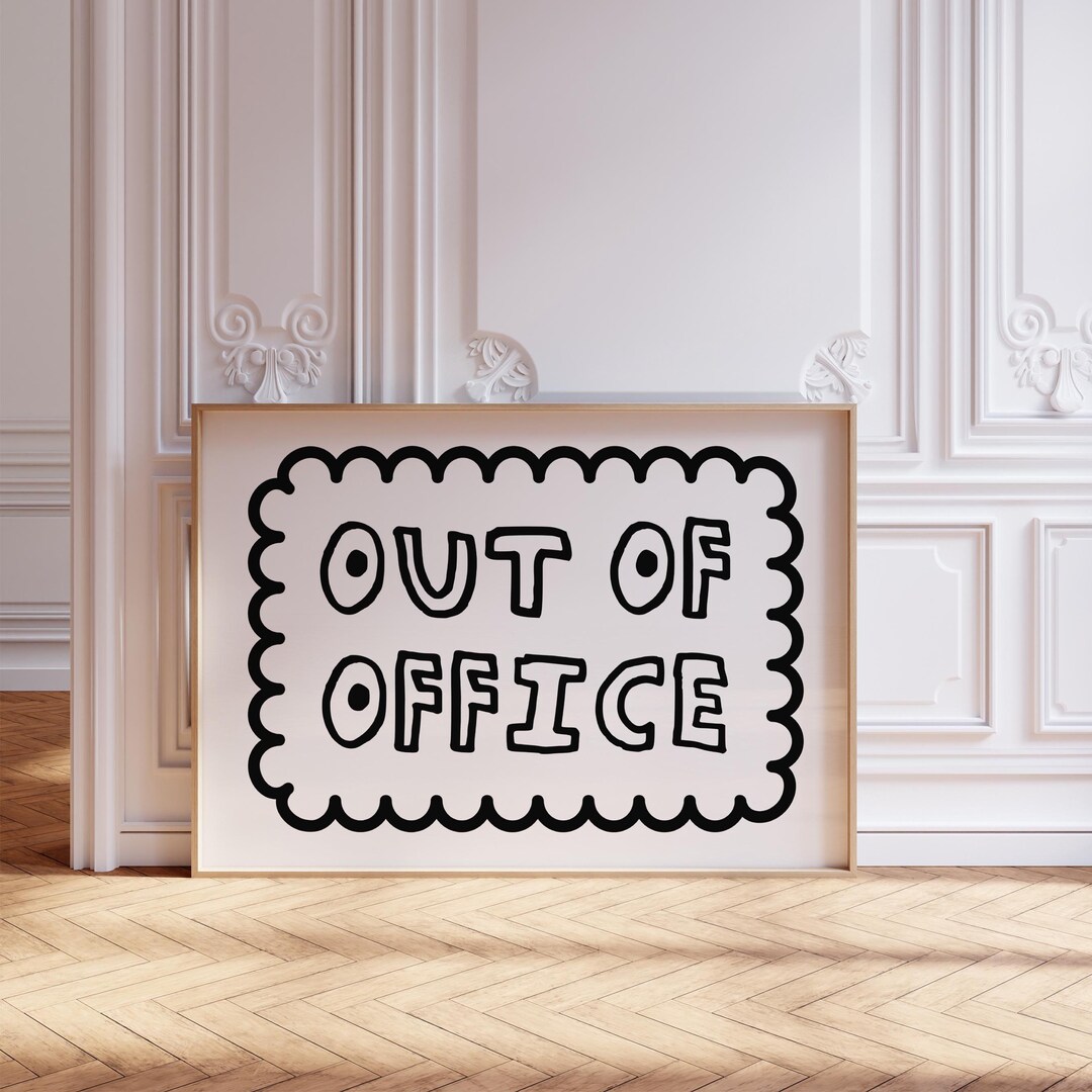 Out of Office Print: Trendy Typography Office Decor (digital Download ...