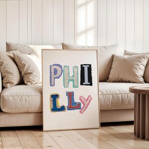 Philly Print, Printable Wall Art, Chic Travel Poster, Aesthetic ...