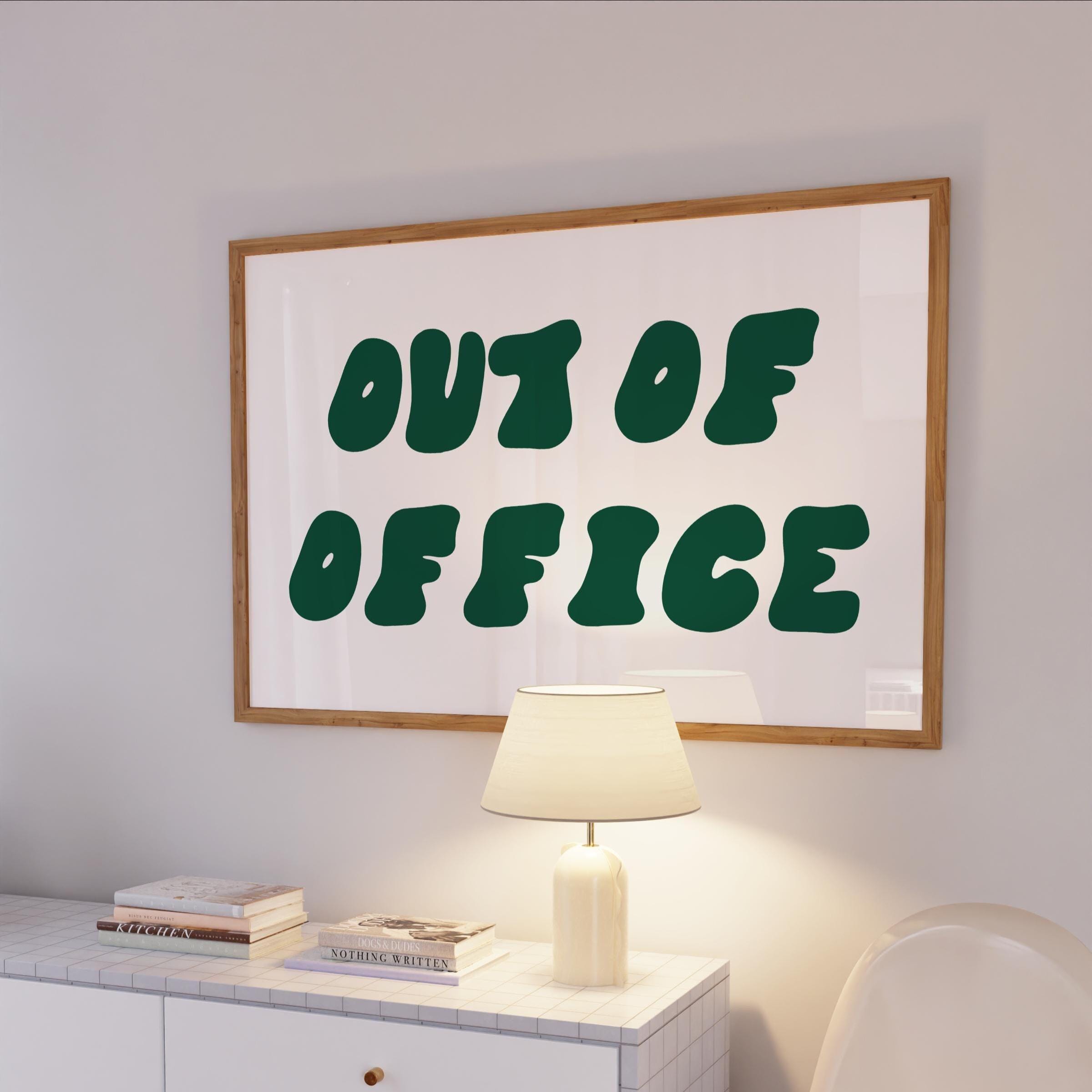 Out of Office Print: Trendy Typography Office Decor (digital Download ...