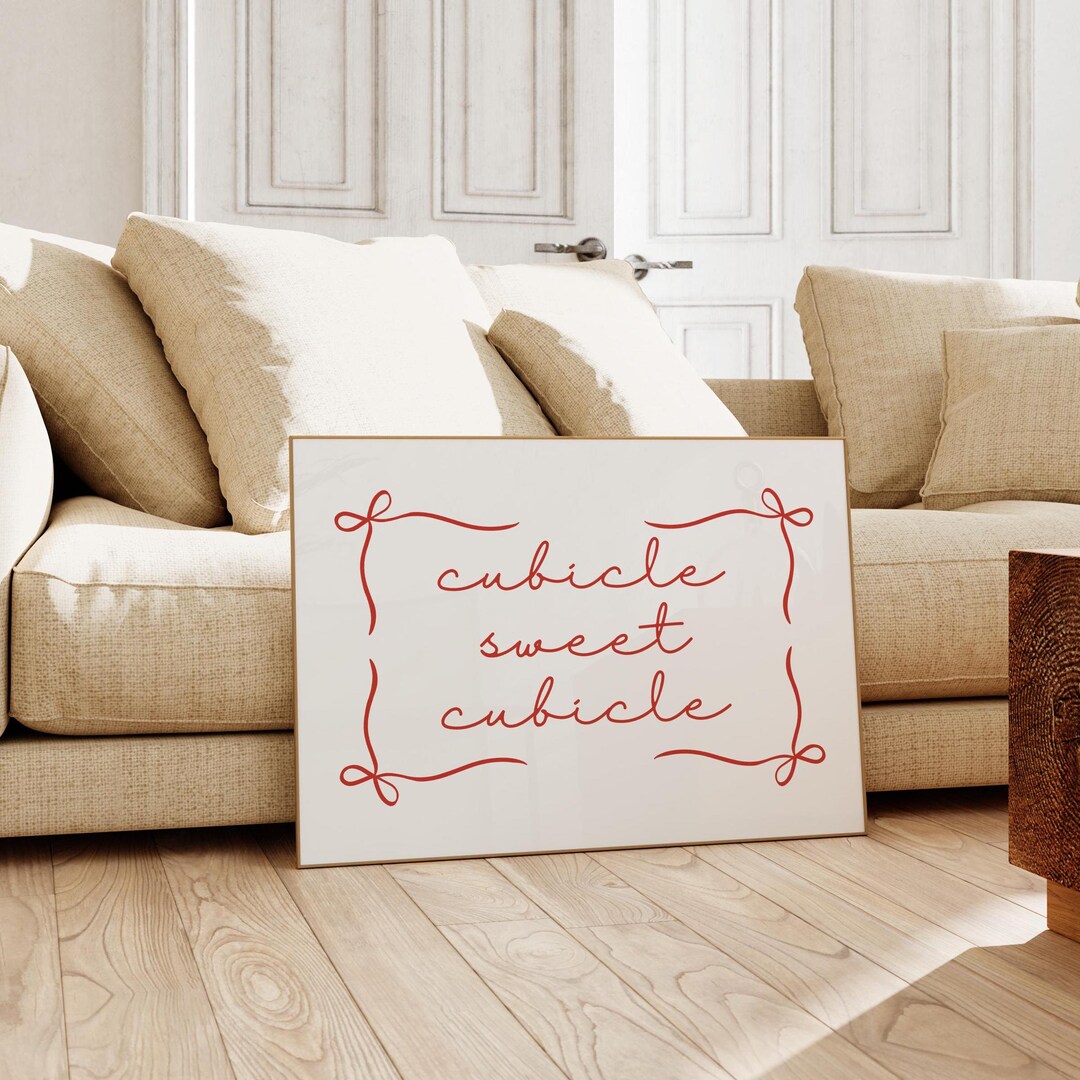 Cubicle Sweet Cubicle Print, Digital Download, Cubicle Decor, Trendy ...