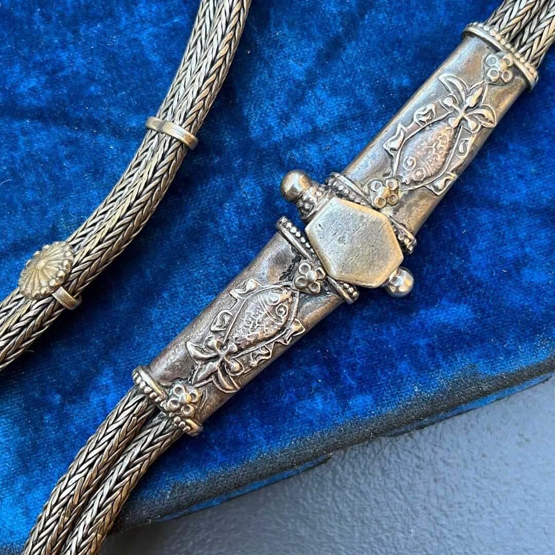 Old Handwoven Ethnic Tribal Silver Chain Belt . Ethnic Silver Jewelry ...