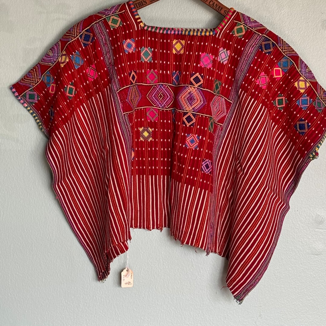 Old Handwoven Colotenango Huehuetenango Guatemalan Huipil Embroidered ...