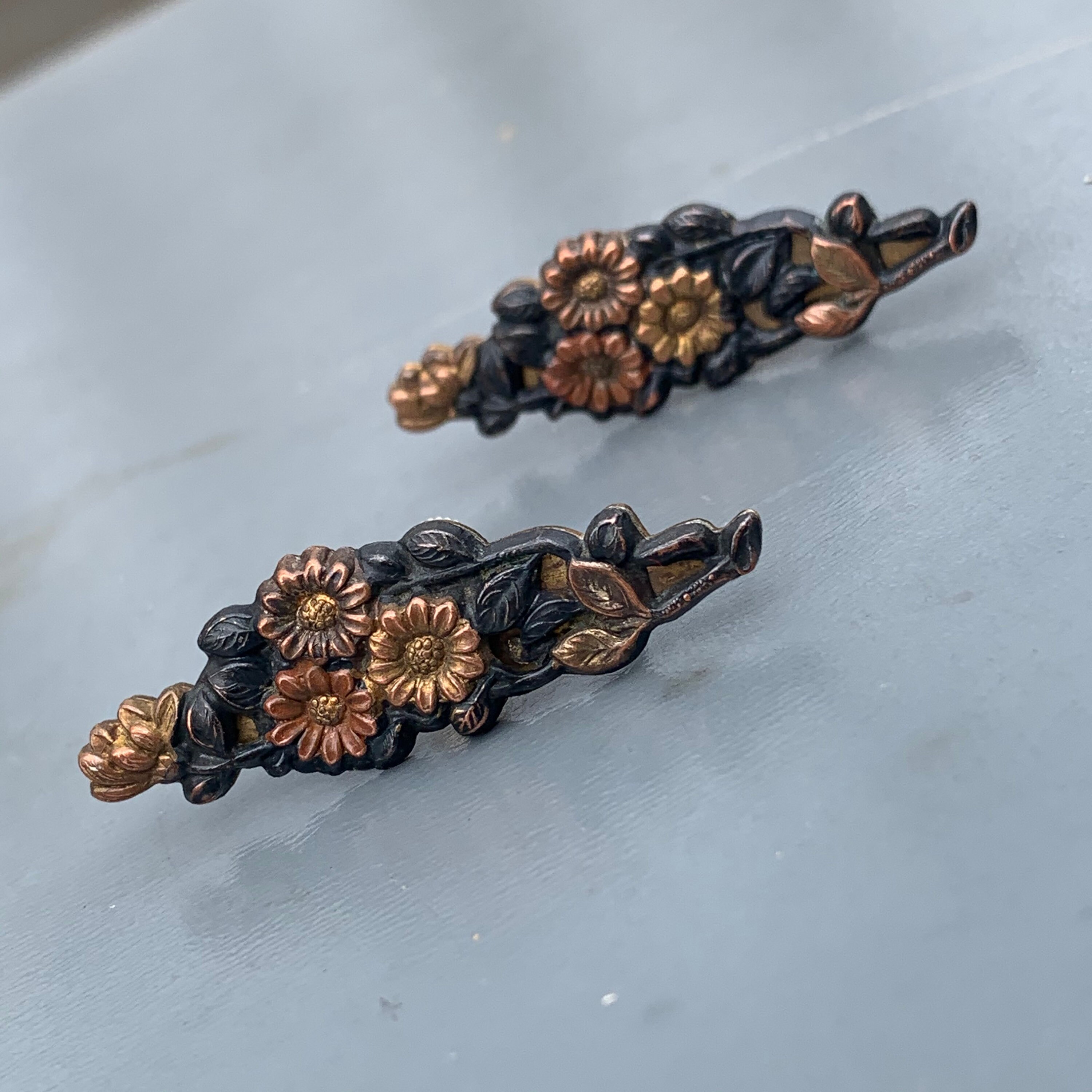 Mezcla antigua de metal japonés Shakudo de alta calidad - Etsy España