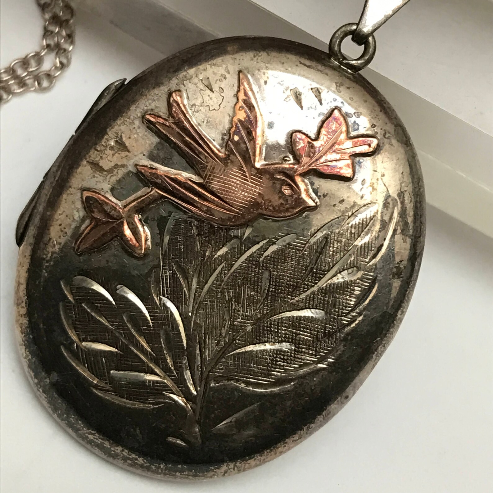 Antique Victorian Silver Locket . Antique Photo Pendant . - Etsy