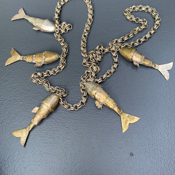 Vintage Art Deco Articulated Koi Fish Charm Charm n… - Gem