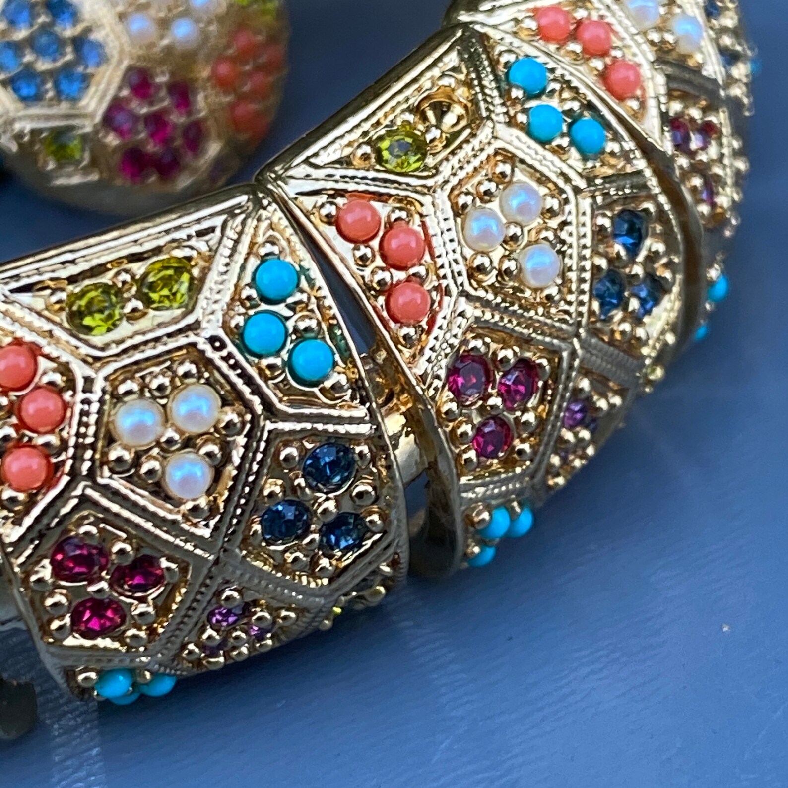 Vintage D'orlan Colourful Bracelet . Byzantine Style Paved - Etsy