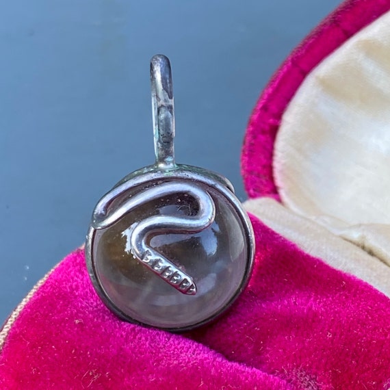 Rock Crystal Snake Necklace. Pools Of Light Orb Ster… - Gem