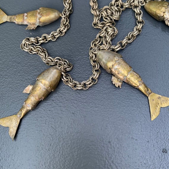 Vintage Art Deco Articulated Koi Fish Charm Charm n… - Gem