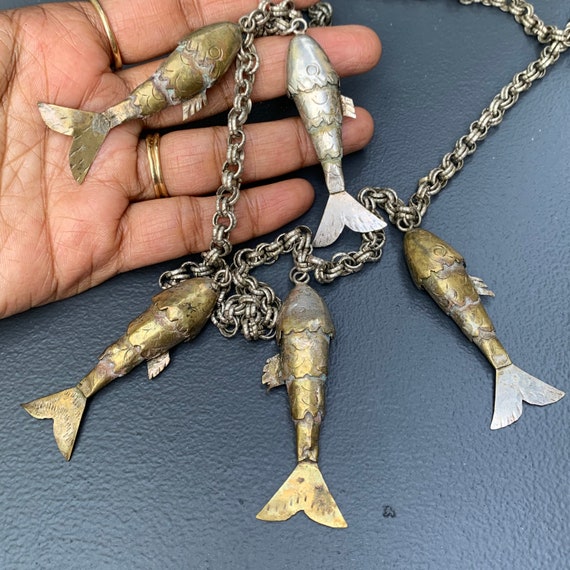 Vintage Art Deco Articulated Koi Fish Charm Charm n… - Gem