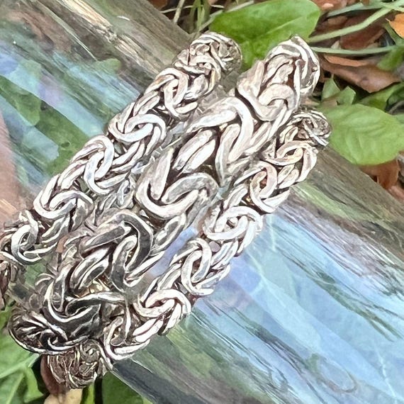 20" Long Turkish sterling silver Byzantine Style chai… - Gem