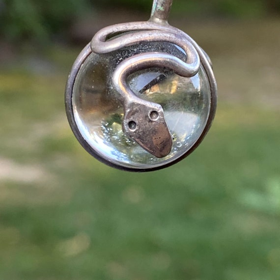 Rock Crystal Snake Necklace. Pools Of Light Orb Ster… - Gem