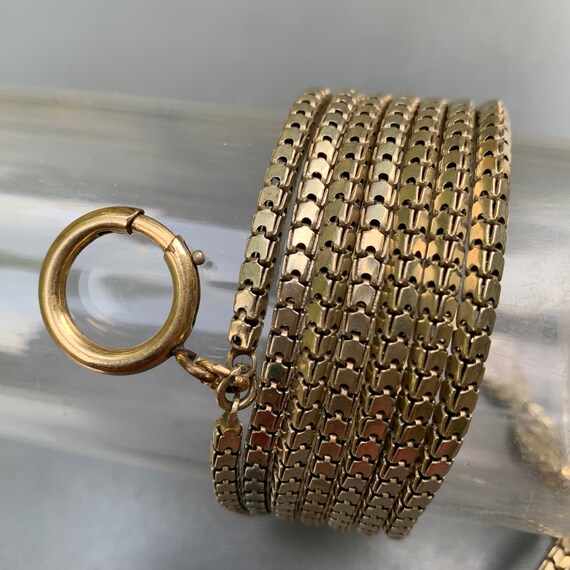 Antique Georgian Long Guard Watch Chain Necklace . Pi… - Gem