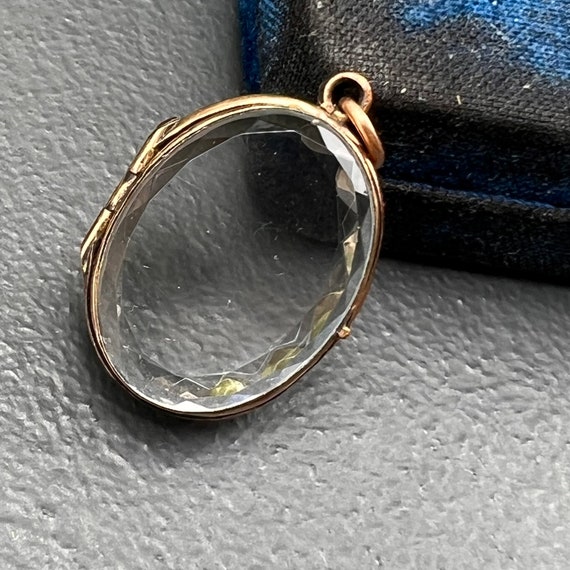 Antique Rock Crystal Locket . Rose Gold Rock Crystal … - Gem