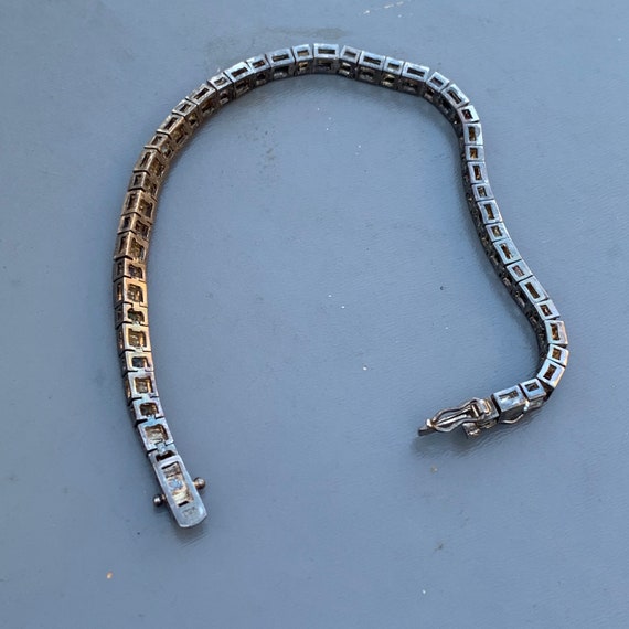 Vintage Art Deco style , Sterling silver , Channel Se… - Gem