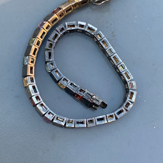 Vintage Art Deco style , Sterling silver , Channel Se… - Gem