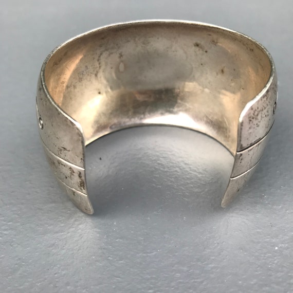 Vintage Mexico 950 Silver Cuff Bracelet . Mexican Sil… - Gem
