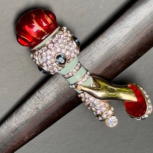 Vintage 'lady Liberty' Torch Brooch Pin Recast Gold Tone Enamel ...