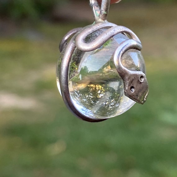 Rock Crystal Snake Necklace. Pools Of Light Orb Ster… - Gem