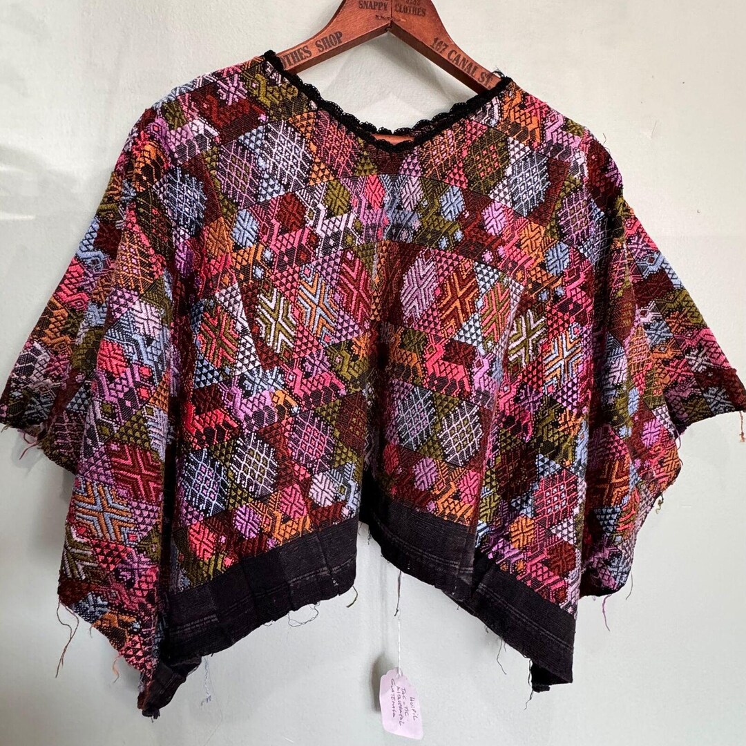 Old Mayan Ceremonial Textile Huipil Poncho Blouse Tactic Guatemalan - Etsy