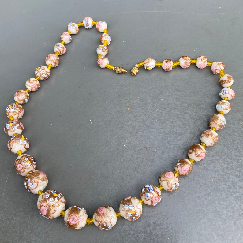 Vintage Wedding Cake Necklace Murano Venetian Glass Etsy