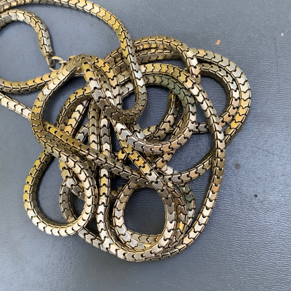 Antique Georgian Long Guard Watch Chain Necklace . Pi… - Gem