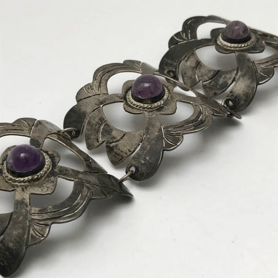WIDE Vintage Pre Eagle Mark Mexican Mexico Silver Ame… - Gem