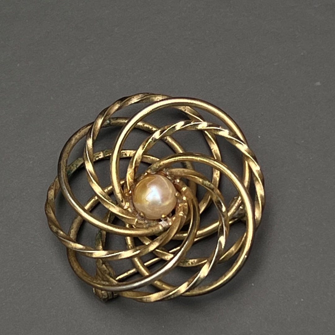 Vintage Gold Plated Love Knot Pin Brooch . Costume Jewelry - Etsy