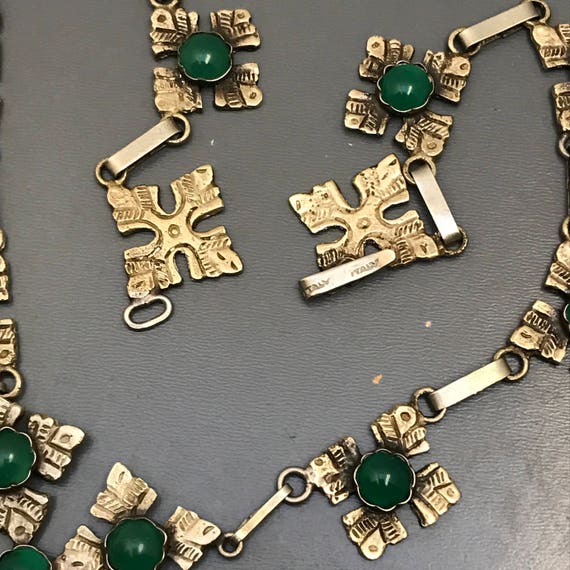 Vintage Pendant Necklace . Italy Italian Jewelry - Gem