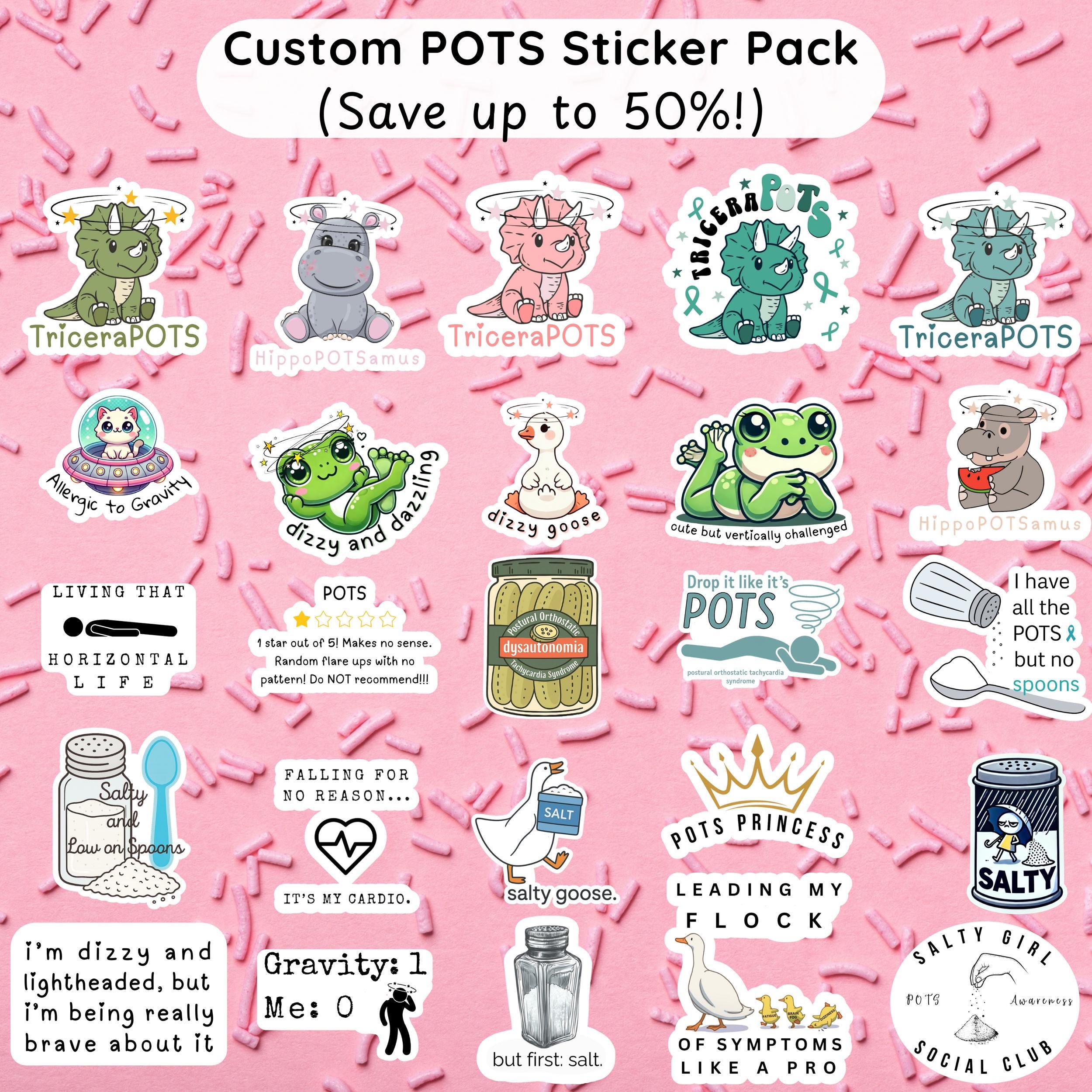 POTS Syndrome Sticker Funny POTS Awareness Sticker Pack Custom POTS ...