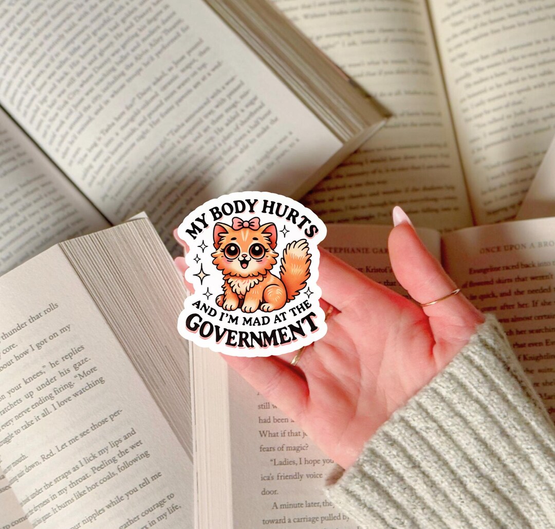 Chronic Pain Sticker Funny Back and Body Hurts Decal Mad at Government ...